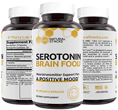 Brain Food Supplement - Natural Stacks Serotonin Brain Food (60 ...