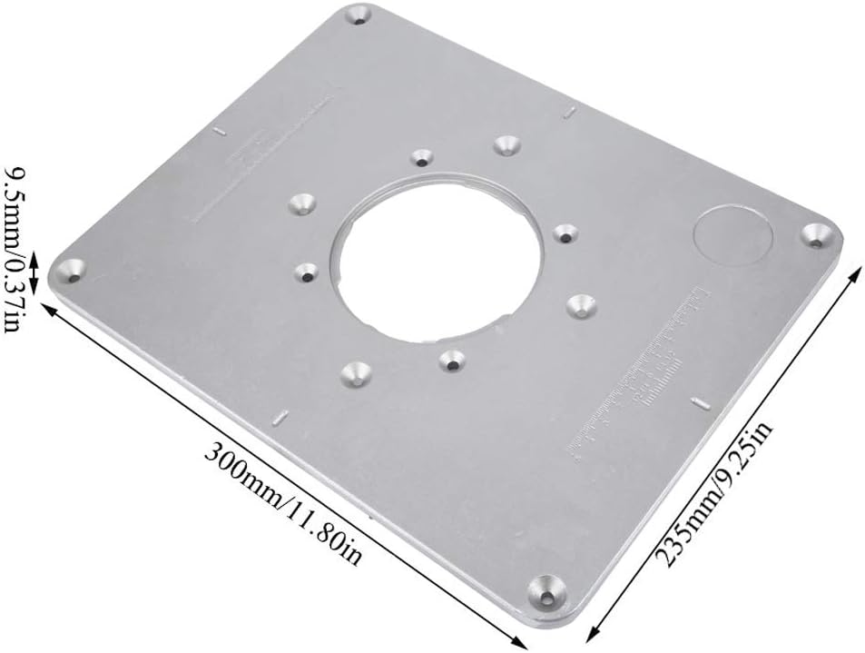 FTVOGUE Router Table Insert Plate with Guide Pin Snap Insertion Rings ...