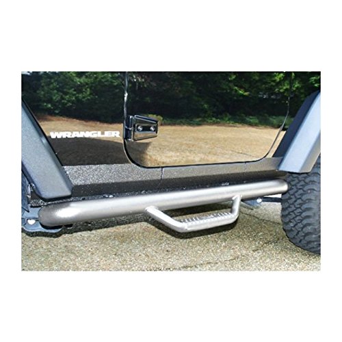 Smittybilt J0746-SS Wheel-To-Wheel Nerf Bars w/ Side Steps Stainless ...