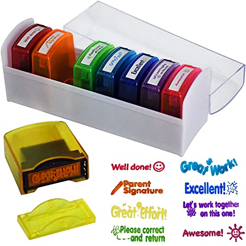 Bertiveny Teacher Stamps for Grading Classroom，Parent Signature Self ...