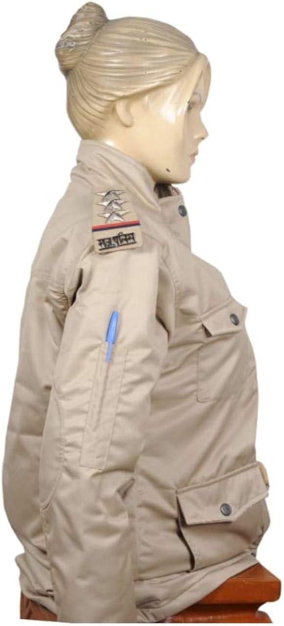 Buy Women's Solid Police Bomber Jacket (DEVWJ001_Brown_XL) at Amazon.in