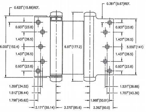 6" Double Action Spring Hinge, Saloon Swinging Cafe Door - Want It All