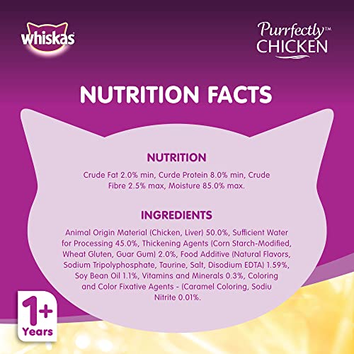 Mars Pet Care Mars Whiskas Purrfectly Chicken Pouch 3 oz, 1 Count, One ...