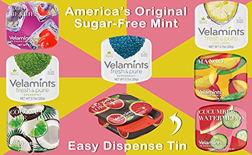 Velamints Fresh Spearmint Sugar Free Mints Tin - Fresh Breath Mint ...