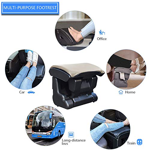 AOUSTHOP Humanscale Adjustable Footrest with Cushion Beige,Ergonomic ...