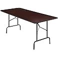 Amazon.com: Realspace® Folding Table, 29"H x 72"W x 30"D, Walnut : Home ...