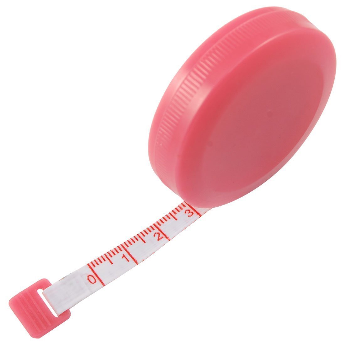 sourcingmap Red Round Plastic Shell Retractable Ruler Tape Measure 1.5M ...