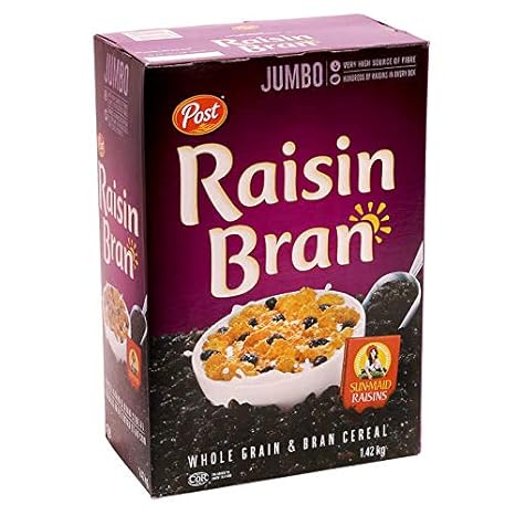 Amazon.com : Post - Raisin Bran Cereal - Jumbo box 50 ounce (1.42kg ...
