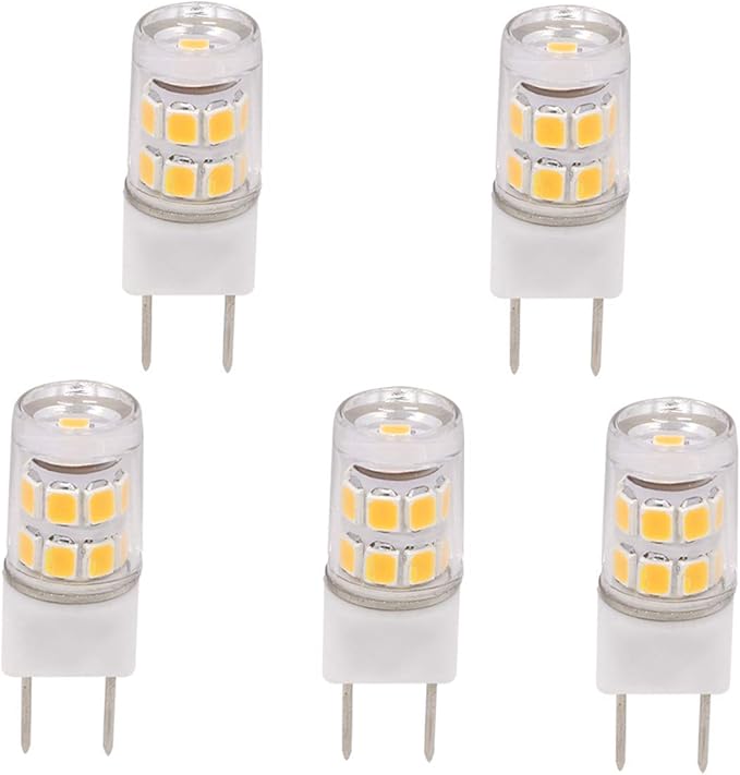 LXcom 2W G8 Led Light Bulbs G8 GY8.6 Bi-pin Base LED Bulb(5 Pack) 20W ...
