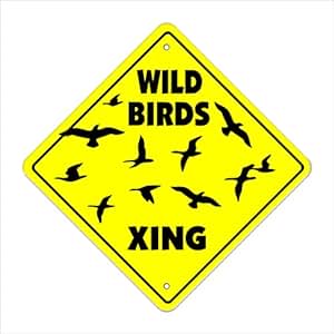 Amazon.com: Wild Birds Crossing Sign Zone Xing | Indoor/Outdoor | 12 ...