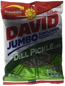 Amazon.com : David Jumbo DILL PICKLE Sunflower Seeds, Roasted and ...