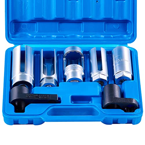 OMT 7pc Oxygen Sensor Socket Set, O2 Sensor Removal Kit, Oil Pressure ...