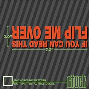 Amazon.com: If You Can Read This Flip Me Over - 7" x 2" - vinyl decal ...