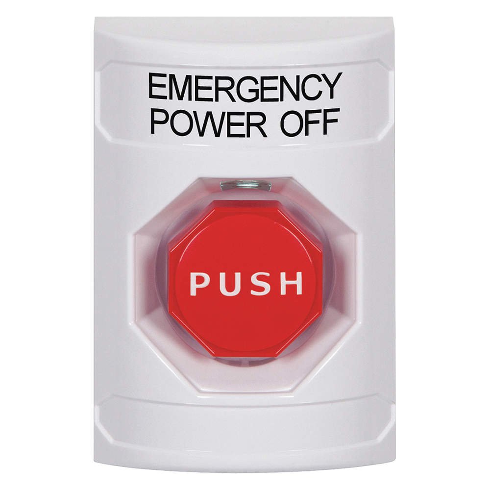 Emergency Power Off Push Button, White: Amazon.com: Industrial & Scientific