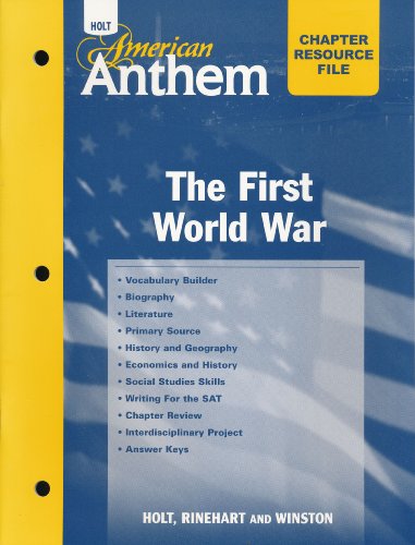 American Anthem: Chapter Resource File with Answer Key The First World ...