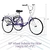 KNUS Adult Tricycle,26 Inch Single Speed 3 Wheel Bikes,Trikes Cruiser ...