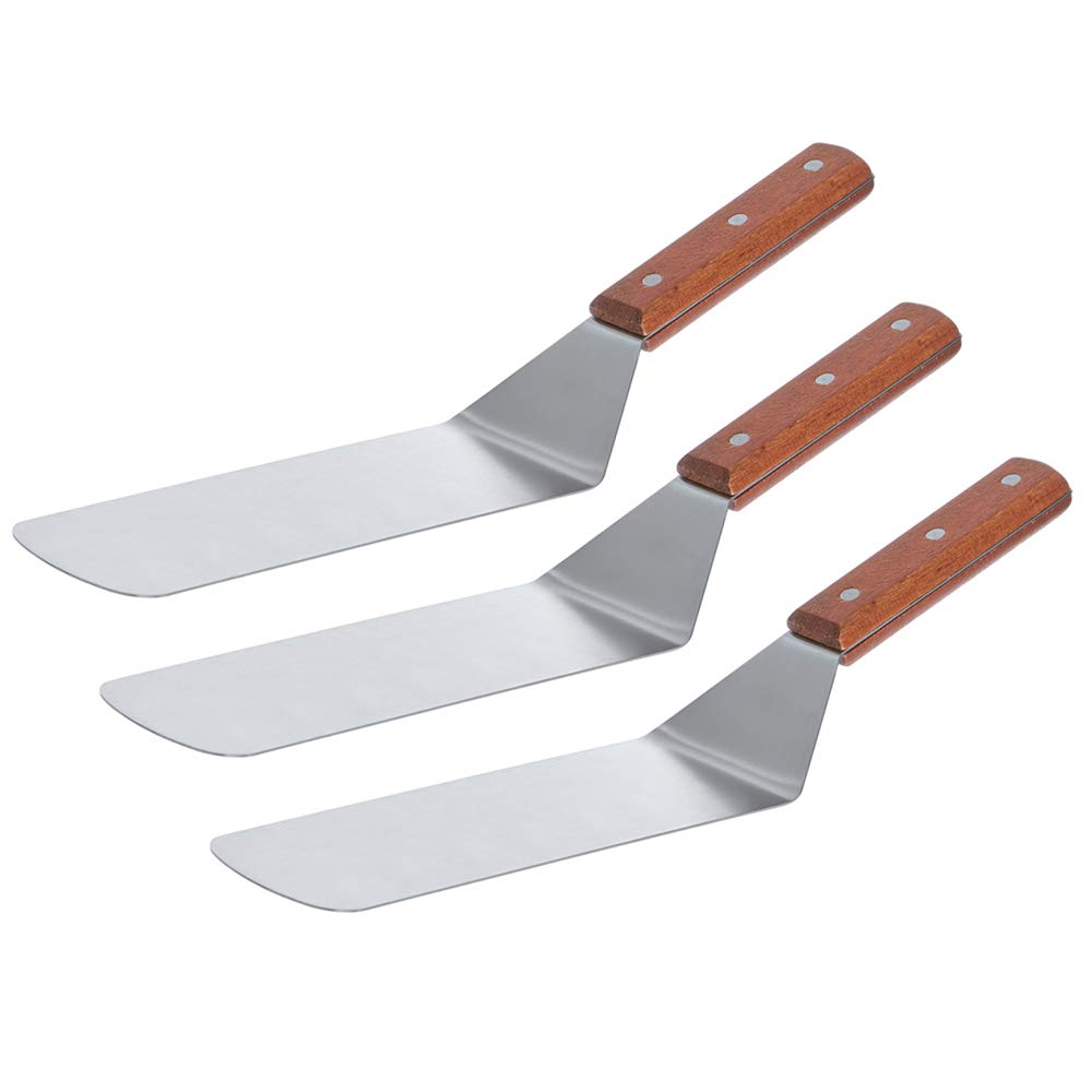 Mua (Set of 3) 8 x 3" Blade Metal Griddle Turner Spatula with Wooden ...