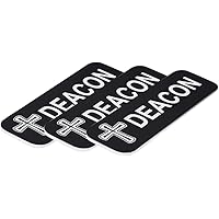 Amazon.com: Deacon 1 x 3 Name Tag, Black (10 Pack) : Office Products