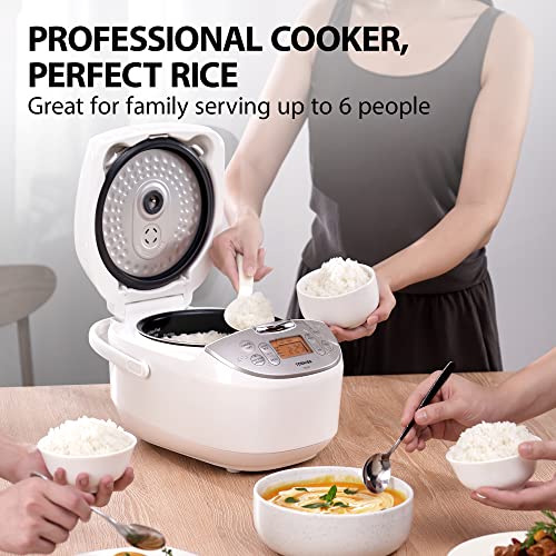 Toshiba Rice Cooker 6 Cup Uncooked – Rice Maker Cooker with Fuzzy Logic ...