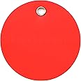Amazon.com : CleverDelights Red Plastic Tags - 2" Round - 100 Pack ...