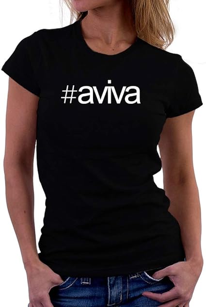 Amazon.com: Teeburon Hashtag Aviva Bold Text Women T-Shirt: Clothing