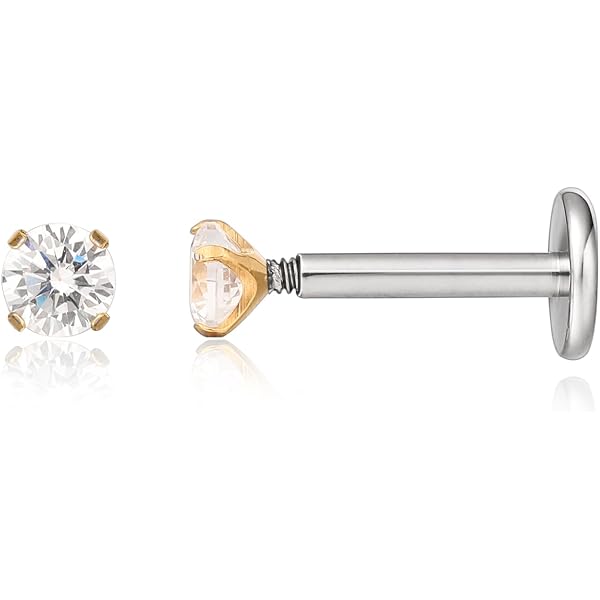 Opal Tragus Cartilage Earrings Titanium Lip Rings With Opal ...