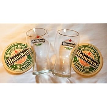 Amazon.com | Heineken Holland Beer Glass 16oz- Set of 4: Beer Glasses