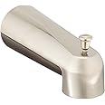 Moen 3853BN Eva Replacement 7-Inch Tub Diverter Spout 1/2-Inch Slip Fit ...