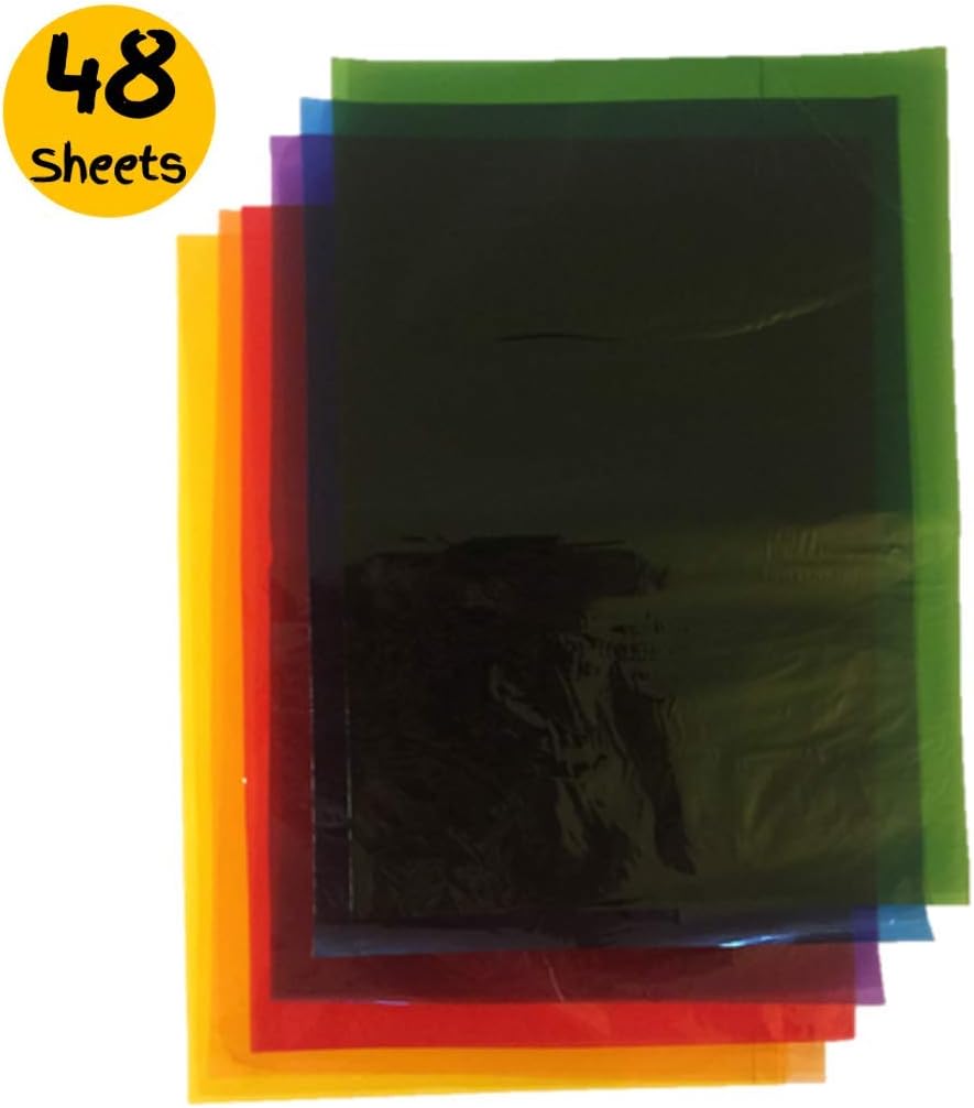 Coloured Cellophane Sheets A5 Pack | Craft Paper Craft Materials for ...