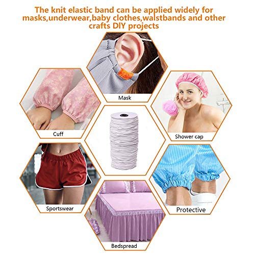 Elastic String for Masks 200-Yards Elastic Bands for Sewing 1/8 inch ...
