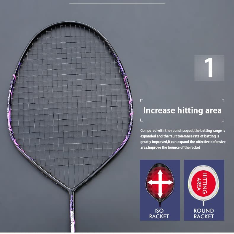 Mua DFHBFG Professional Max 30 Pounds 4U V-Shape Badminton Racket ...