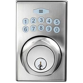 Defiant Electronic Deadbolt Single Cylinder Keyless Entry Satin Nickel ...