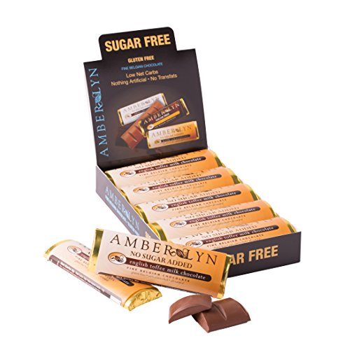 Amber Lyn Sugar-Free Milk Chocolate English Toffee Bar, 15-Count in ...