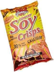 Amazon.com : Glenny's Low Fat Soy Crisps, Barbeque, 1.3-Ounce Bags ...