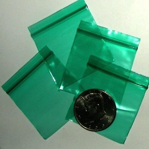 Amazon.com: Green Ziplock Bags 2.0"x2.0" 2mil X 1000 Baggies: Arts ...