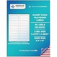 Amazon.com : Premium Label Supply Glossy Clear File Folder Labels – 3. ...