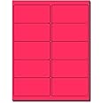 Amazon.com : Fluorescent Mailing Labels - 4" x 2" Pink - 10 Per Sheet ...