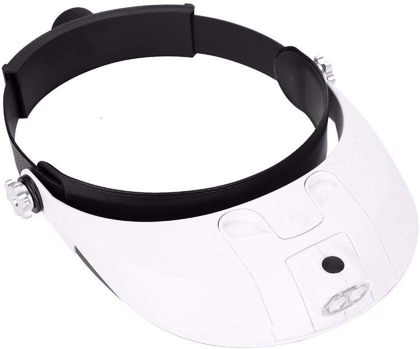 TenYua Headband Magnifier Soldering Glasses Led Lamp Light Magnifying ...