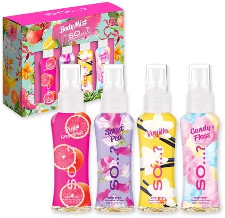 SO…? Body Mist Womens Mini Mist Body Mist Gift Set, with Pink ...