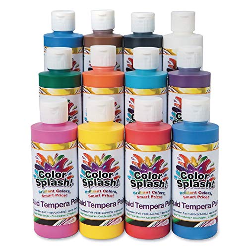 S&S Worldwide Color Splash! Liquid Tempera Bulk Paint, Set of 12 in 11 ...