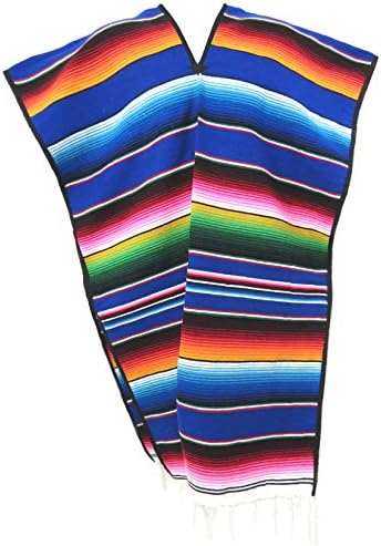 Mexican Sarape Serape Poncho Adult by Leos Imports (Blue) price in ...