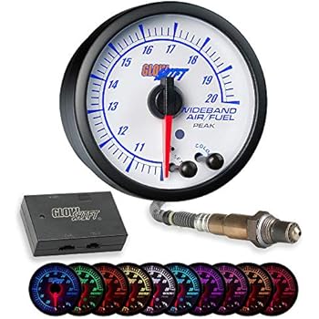Amazon.com: GlowShift White Elite 10 Color Wideband Air/Fuel Ratio AFR ...