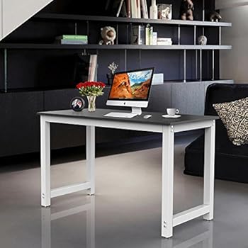 Amazon.com: Yaheetech Simple Design Computer Desk Dining Table Writing ...