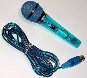 Amazon.com: NEW ACRYLIC NEON BLUE DYNAMIC MICROPHONE W/10' CABLE ...