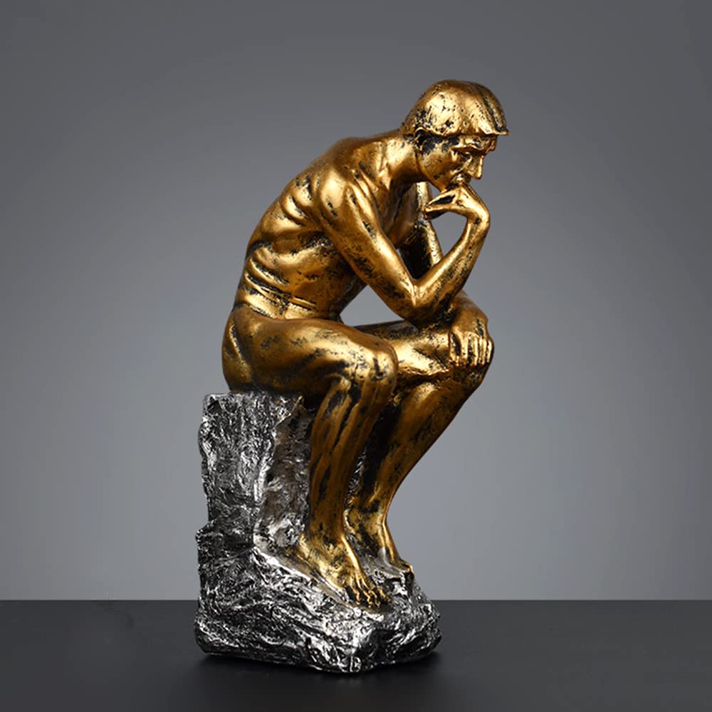 Mua 10 Inch Resin The Thinker Statue Thinking Man Sculptures ...