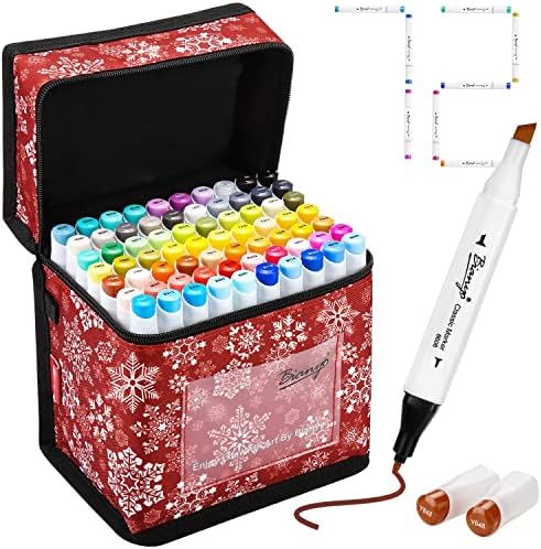 Bianyo Christmas Gift Art Marker Set, 72 Primary Colors Alcohol-Based ...