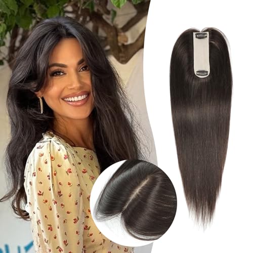 Hair Toppers for Women Real Human Hair, Urbeauty 16 Inch Scalp Line ...