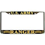Amazon.com: US Army Ranger License Plate Frame (Chrome Metal): Automotive