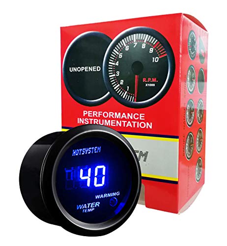 Hotsystem Universal Water Temp Gauge Temperature Meter Blue Digital Led ...