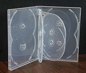 Amazon.com: New 2 Pack Crystal Clear Multi Eight Tray DVD Case Box 22mm ...